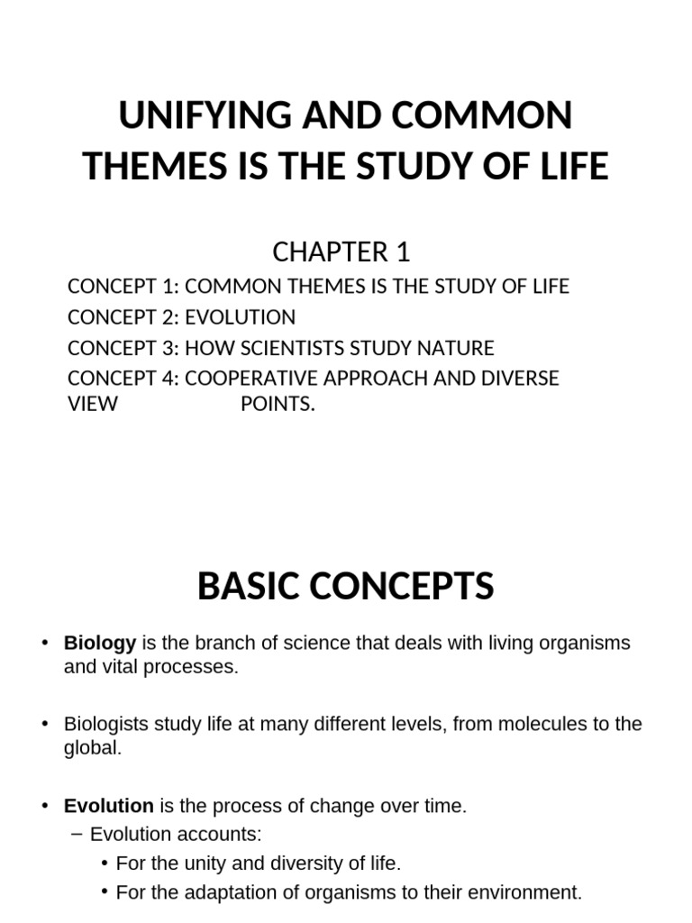 Unifying theme study of life | PDF