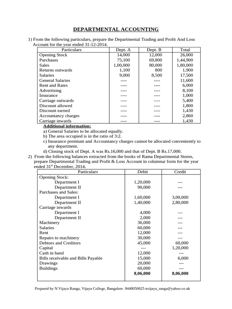 U4 Departmental Accounts | PDF