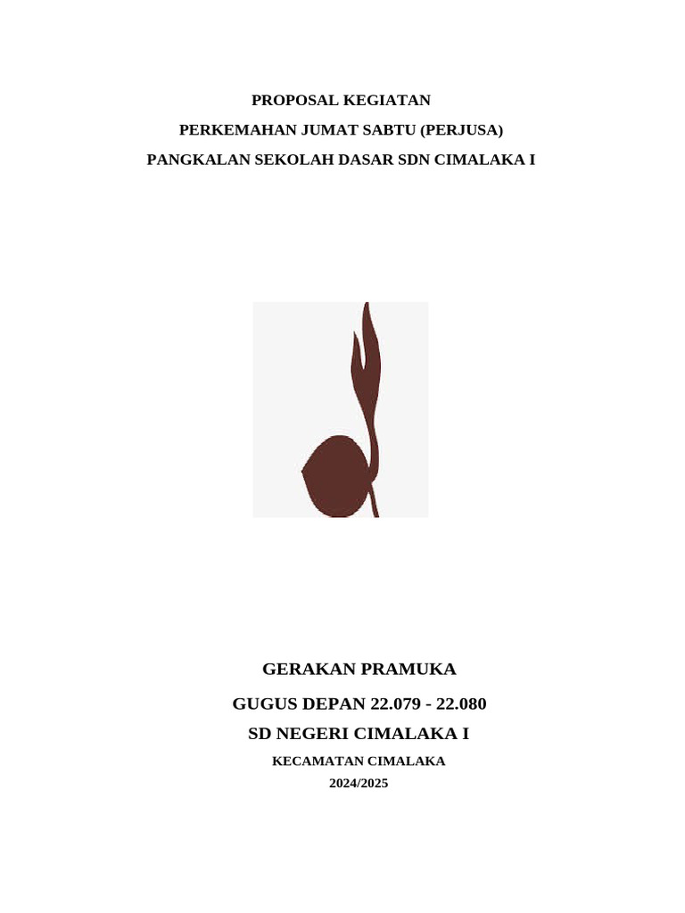Proposal Kegiatan Pramuka Perjusa | PDF