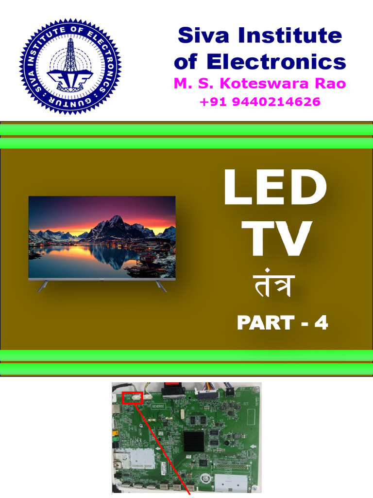 Led TV Part 4 Hin1 Siva Institute of Electronics | PDF