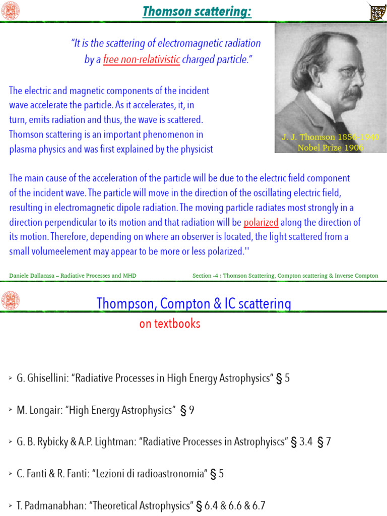 Thomson Scattering | PDF