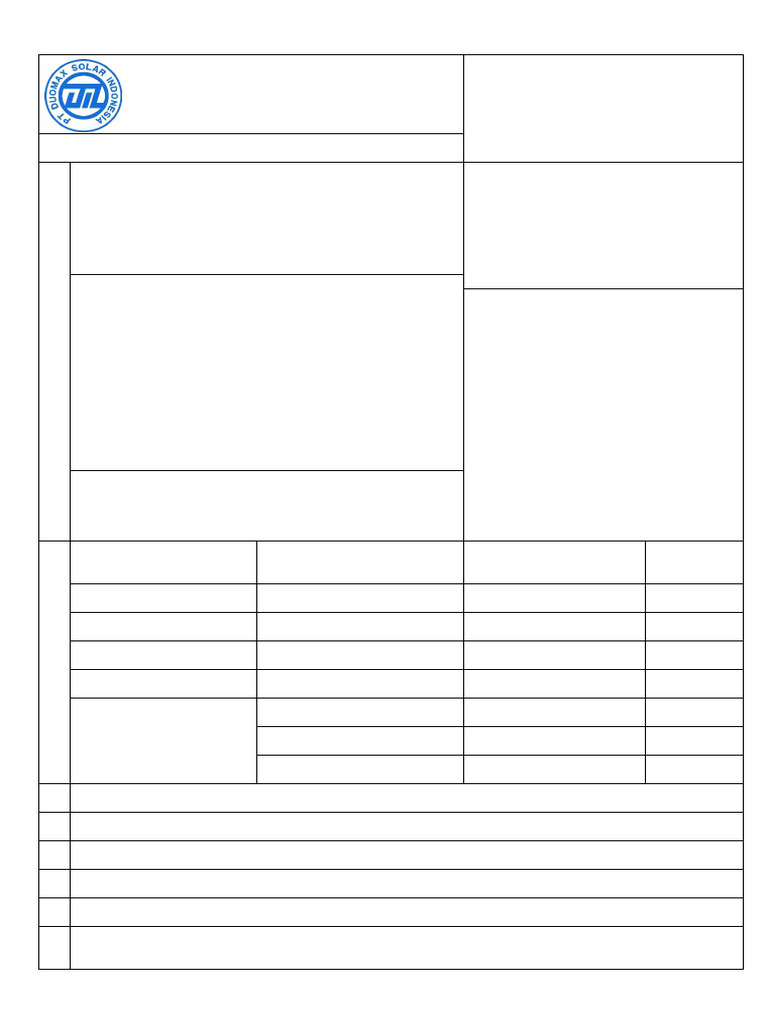 Form Interview Duomax Solar Indonesia Pdf