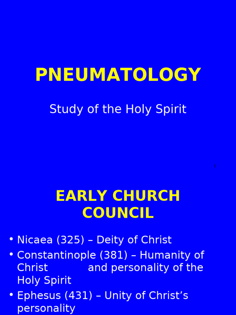 Pneumatology | PDF