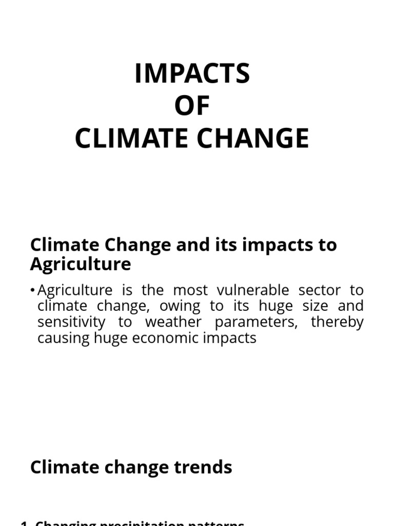 Inst 1 IMPACTS OF CLIMATE CHANGE | PDF