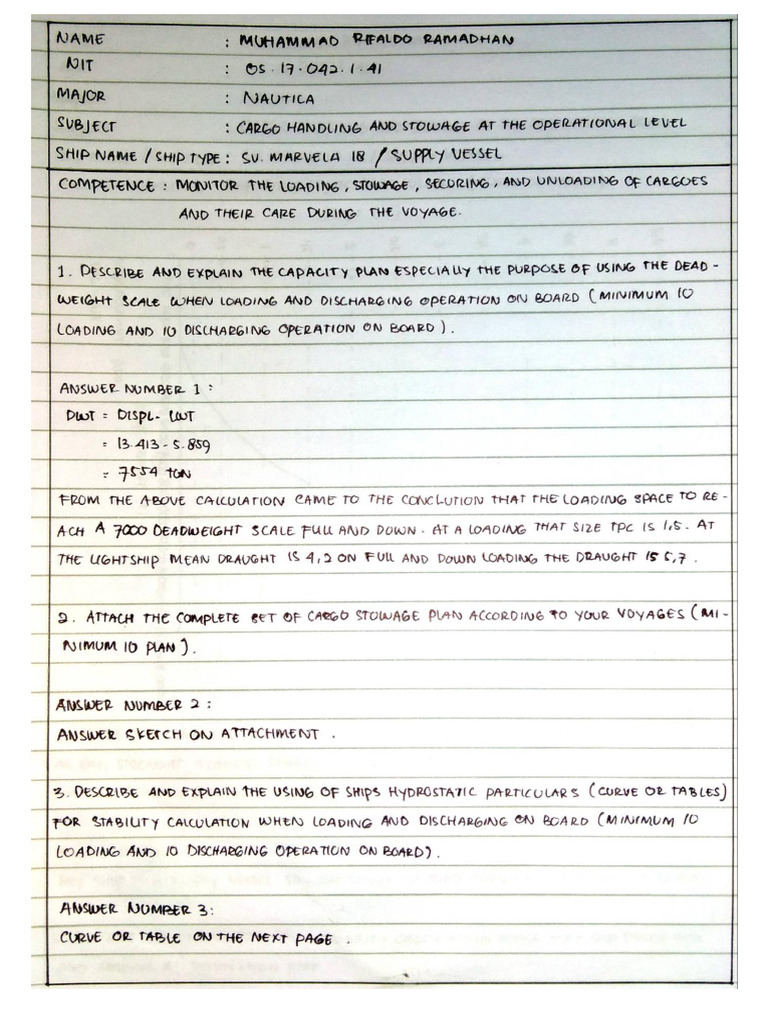 Function 2 TRB Anissa - Cargo Ship | PDF