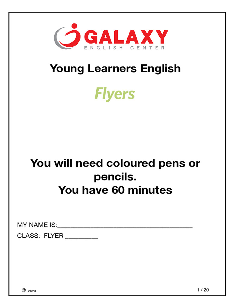 Final Test Flyer 3 (Paper) | PDF