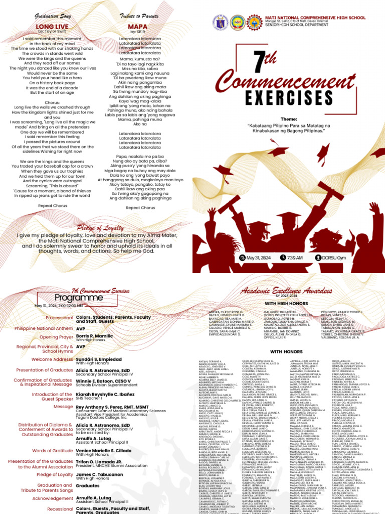 SHS Souvenir Program | PDF