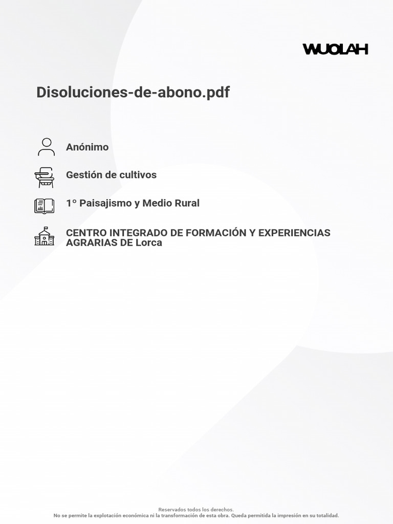 Wuolah Premium Disoluciones de Abono | PDF