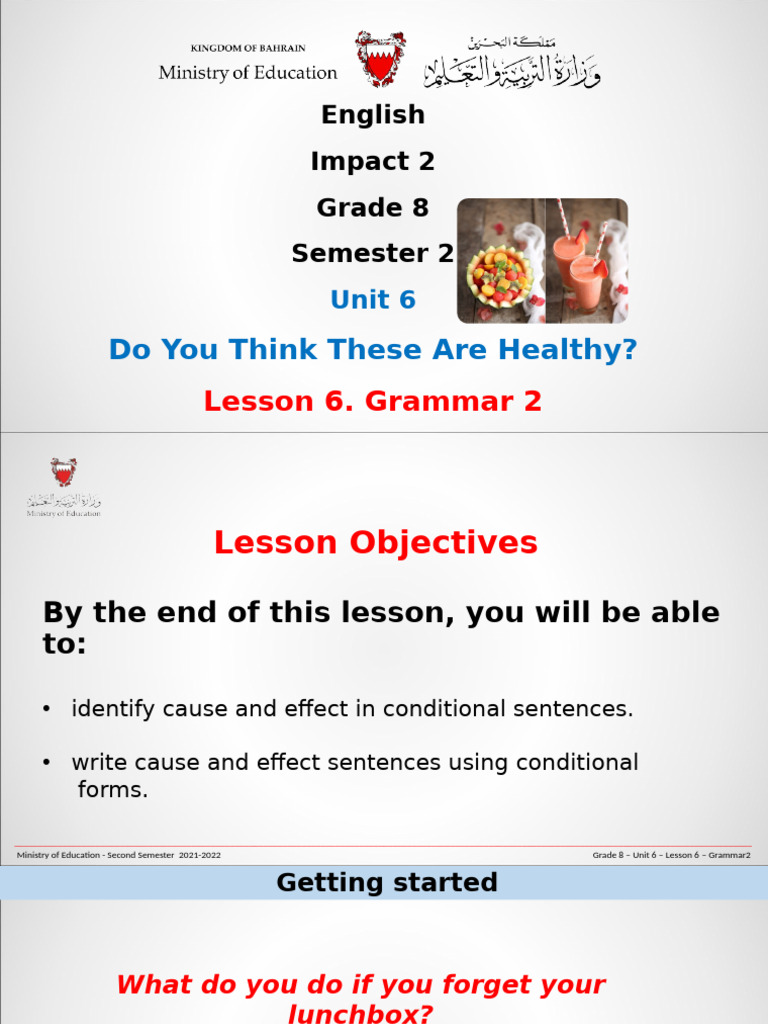 G8 Unit 6 Lesson 6 Grammar 2 | PDF