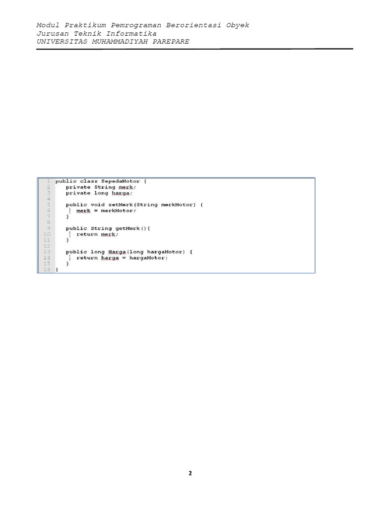 Modul Praktikum PBO Sem IV (2) | PDF