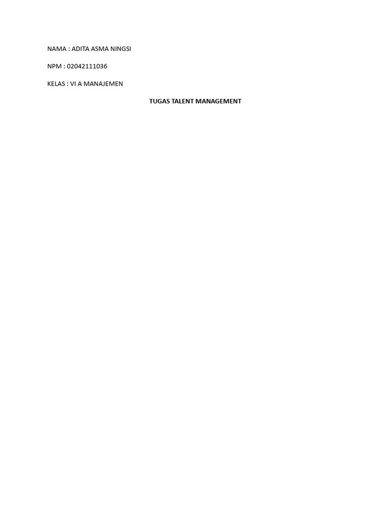 Tgs Talent Management | PDF