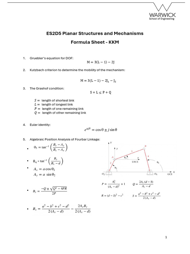 Formula Sheet KKM | PDF