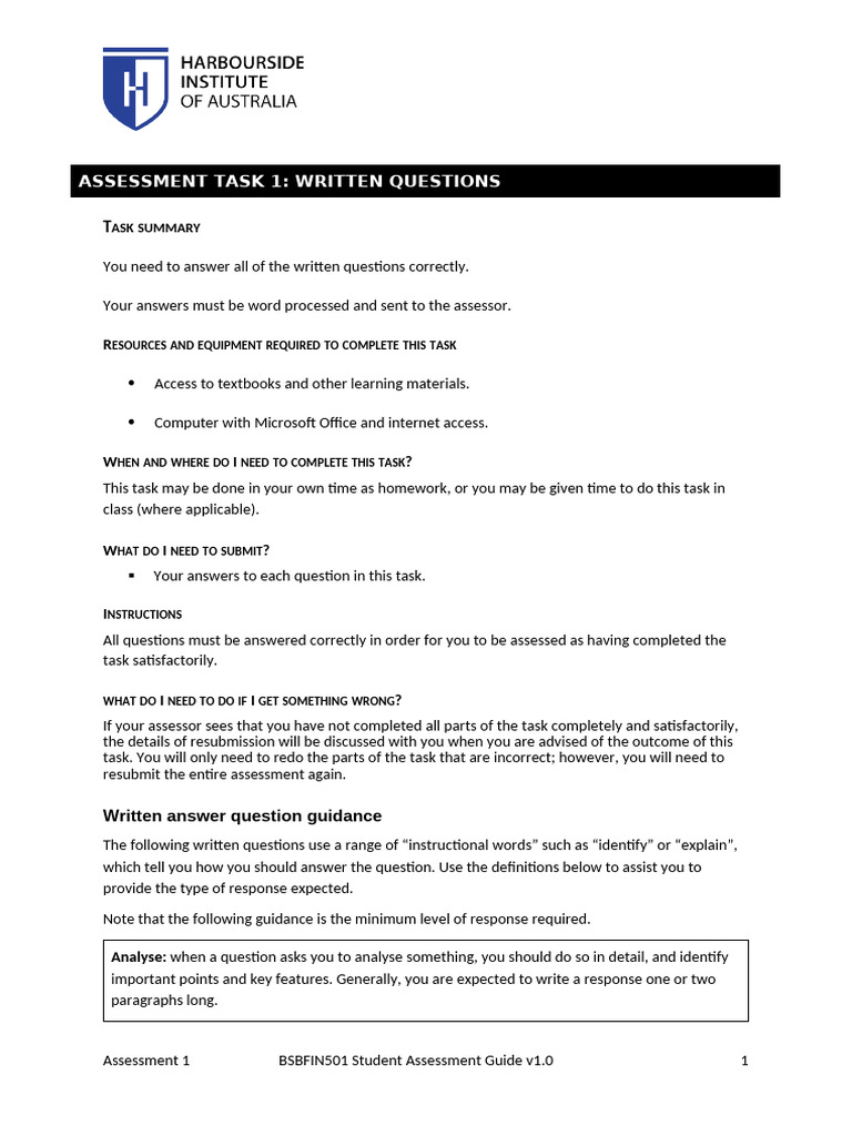 Student Accounting Assessment Guide | PDF | Accounting | Career & Growth