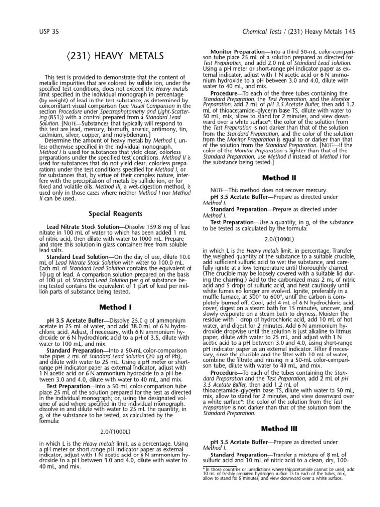 0145-0146 (231) Heavy Metals | PDF