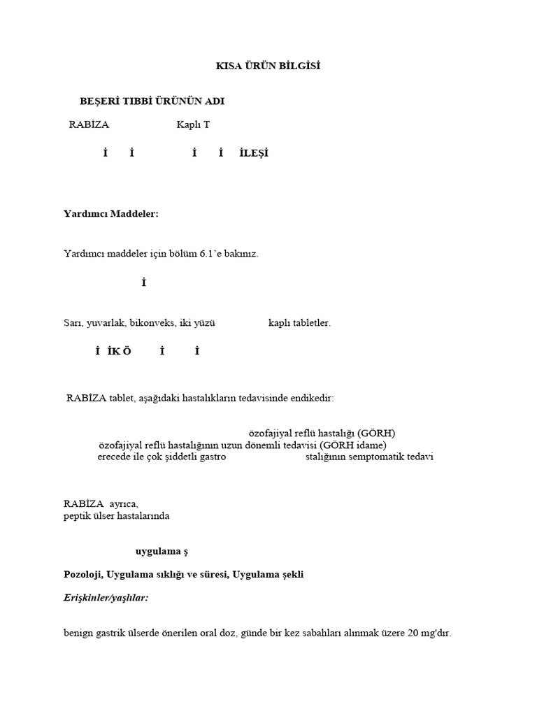 58 Rabiza 20 MG 14 Enterik Tablet | PDF