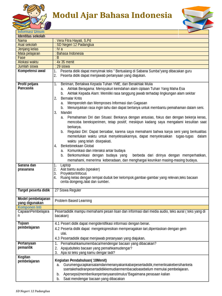 Modul Ajar-Bi-Ide Pokok | PDF