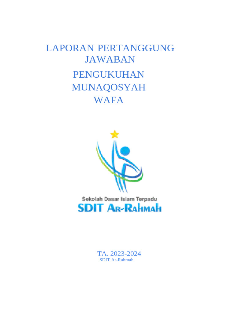 LPJ Pengukuhan Munaqosyah Wafa 2023 | PDF
