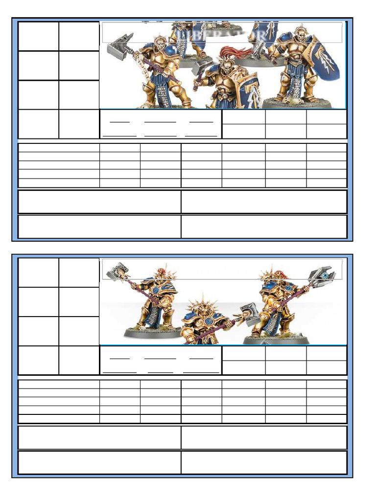 Feuillet Warhammer ST | PDF