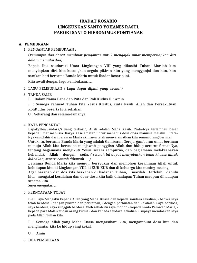 Ibadat Rosario | PDF