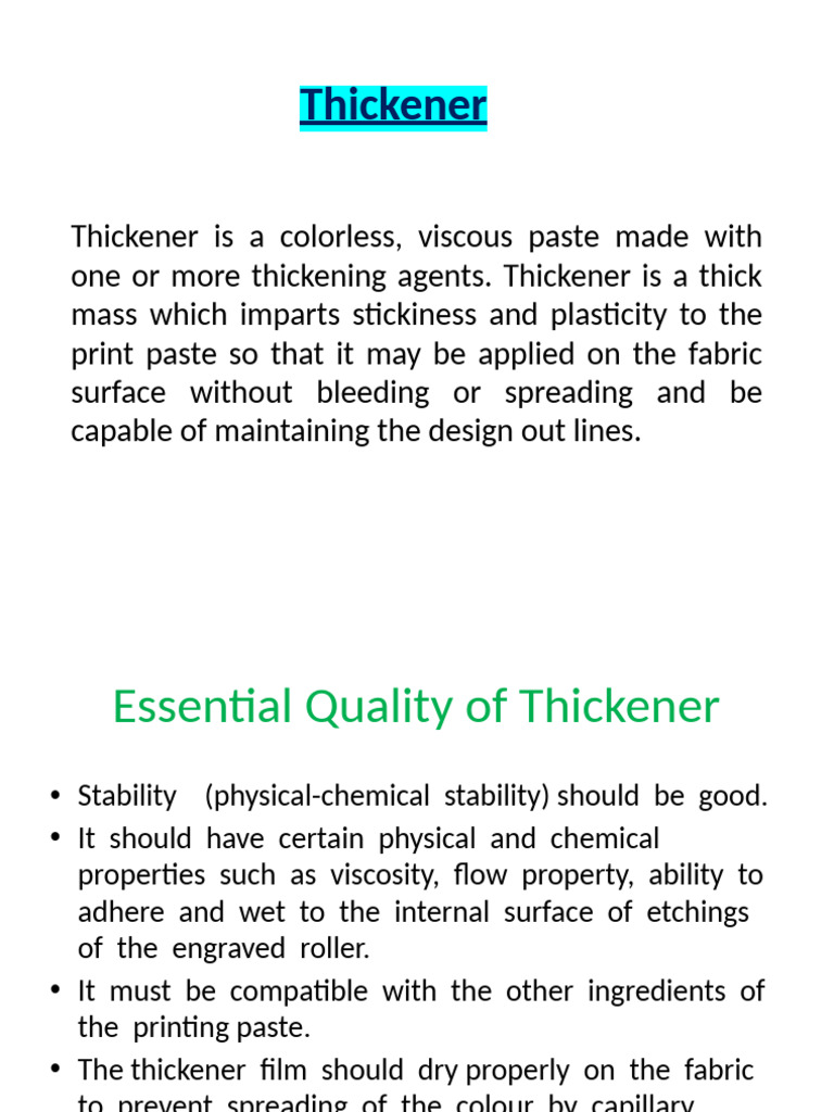 Thickener 02 | PDF