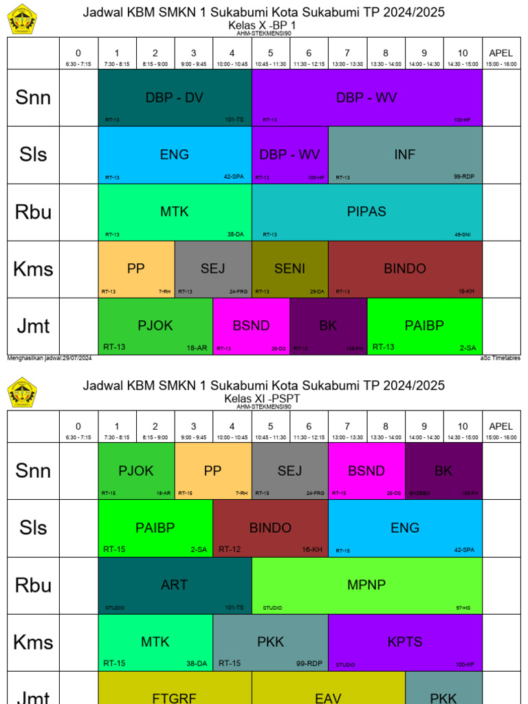 Jadwal ALL Rev 1 | PDF