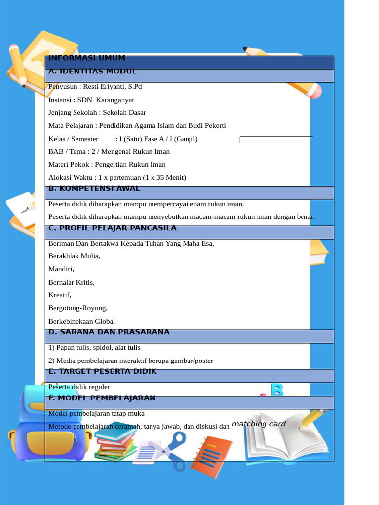 11zon - Modul Ajar Resti | PDF