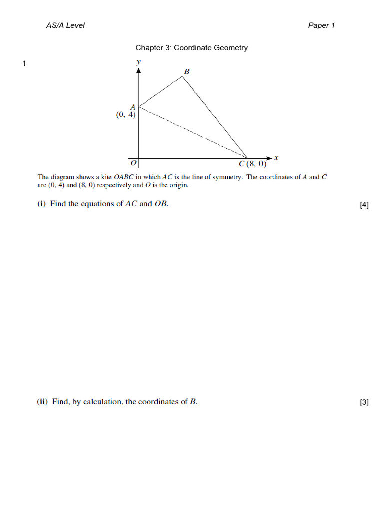 P1 Coordinate Geometry Pdf
