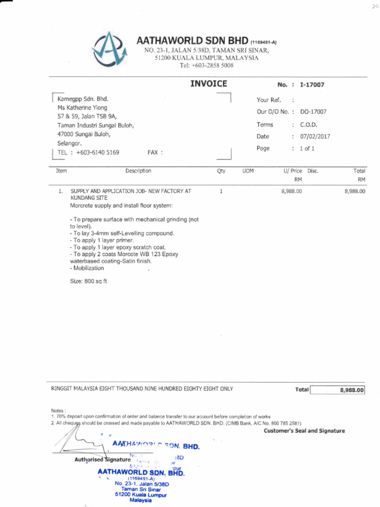 Case 3 Invoice | PDF