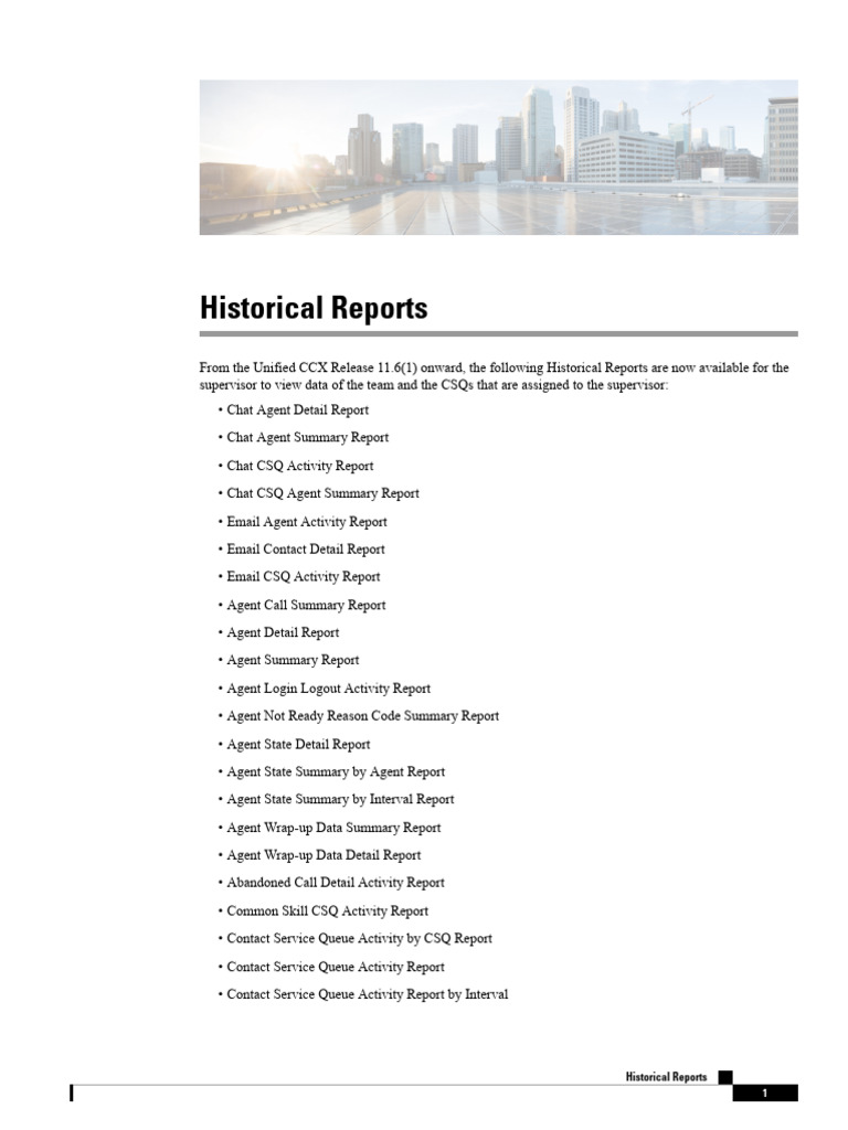 Cisco Historical Reports Guide-1162new - Chapter - 01 | PDF