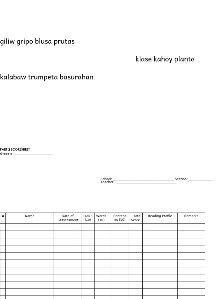 TAG G3 Modified-CRLA Teacher1 | PDF