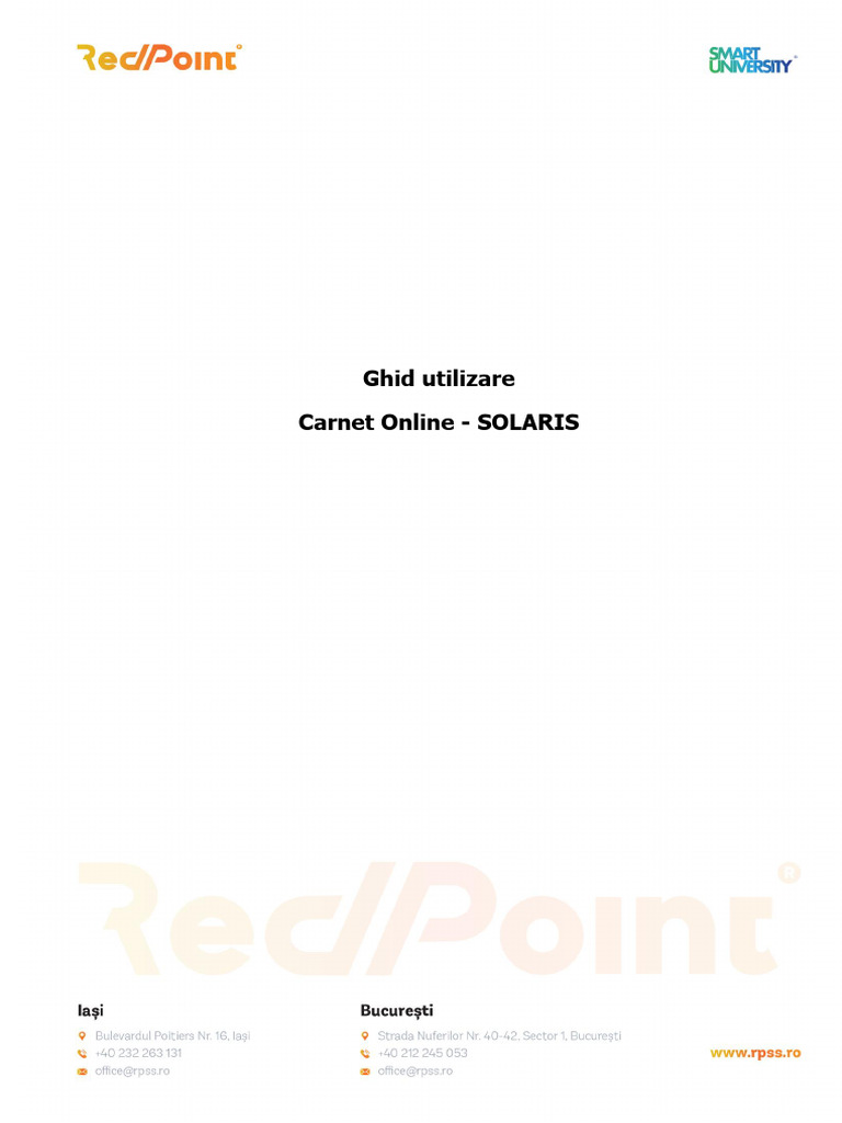 Ghid Carnet Online Solaris | PDF