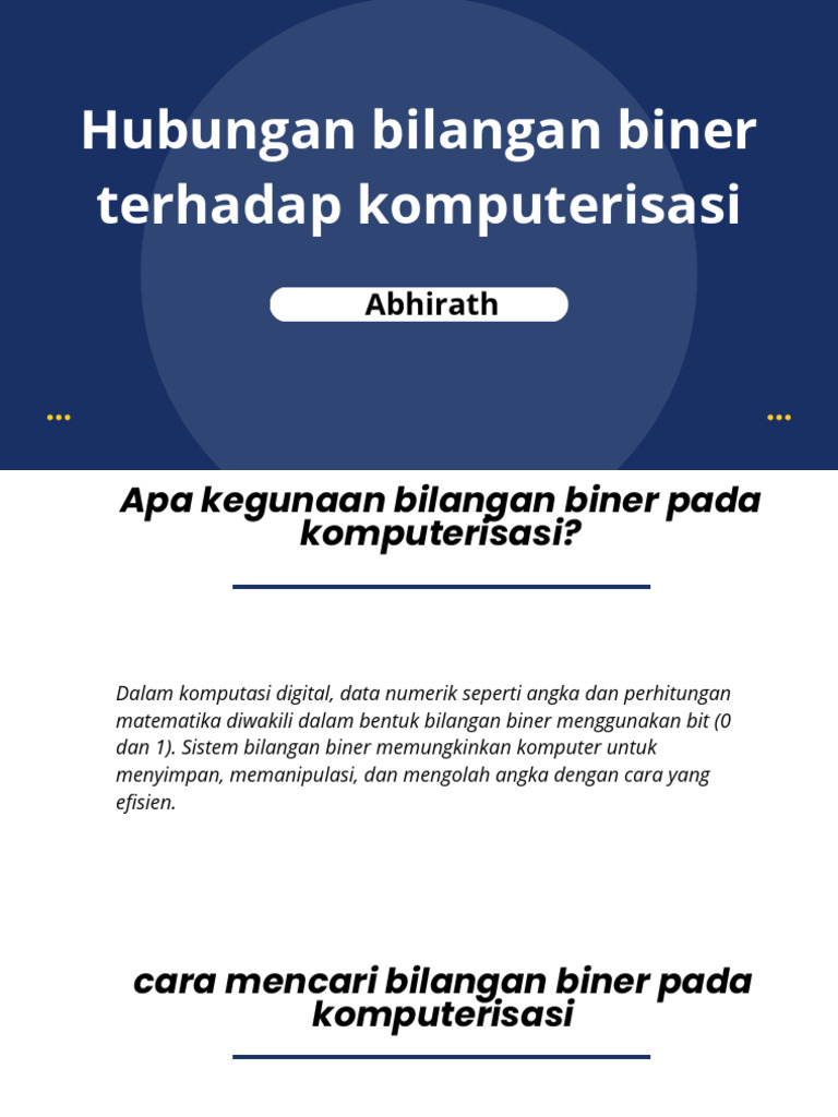Bilangan Biner Dan Contoh | PDF