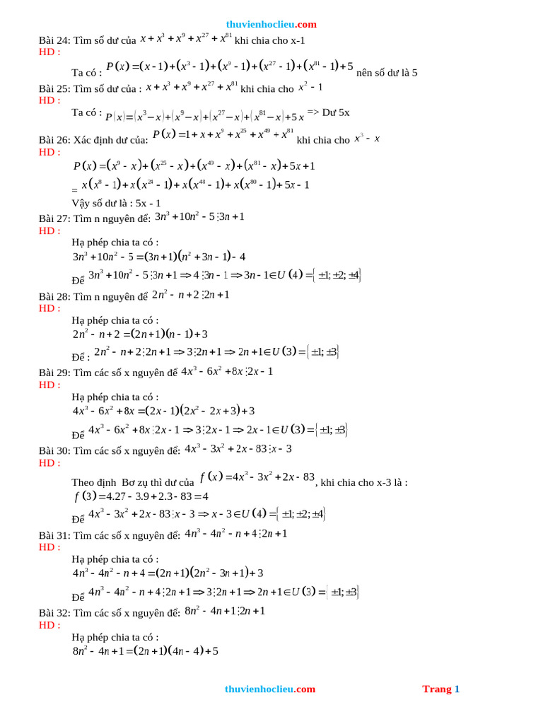 Chuyen de Chia Het BDHSG Toan 8 | PDF