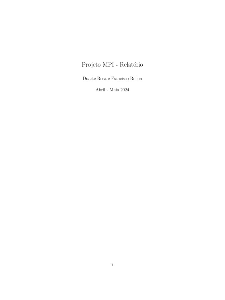 Projeto MP1 | PDF