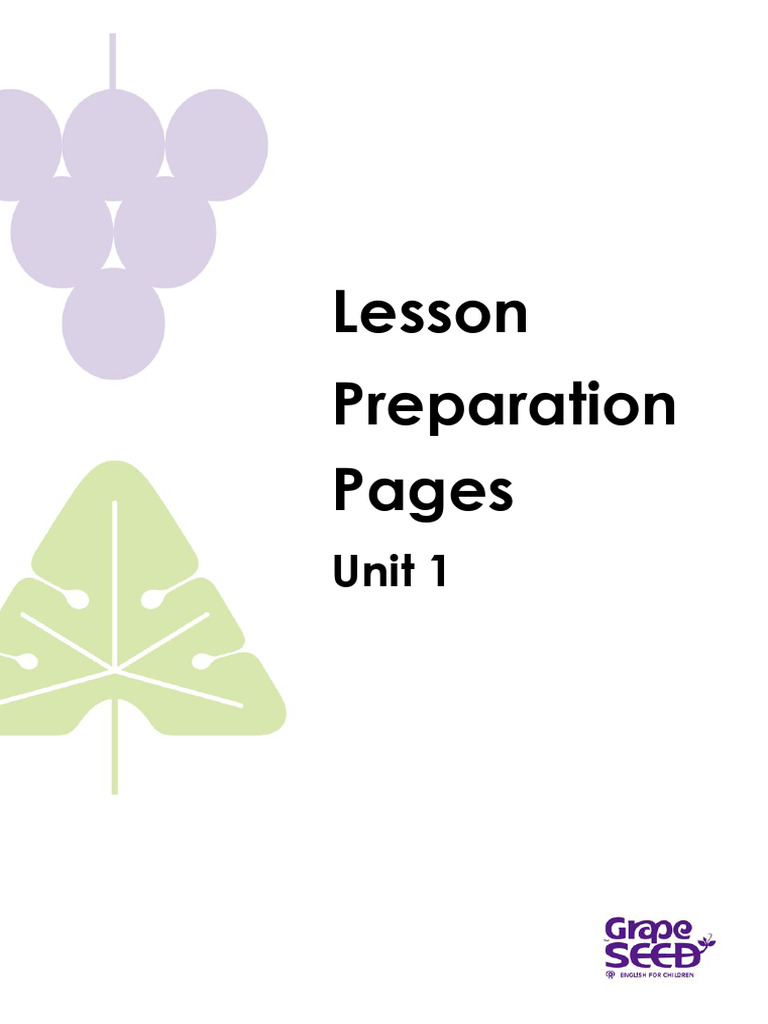 GSv4-U1-LP-Unit01_LessonPreparation | PDF