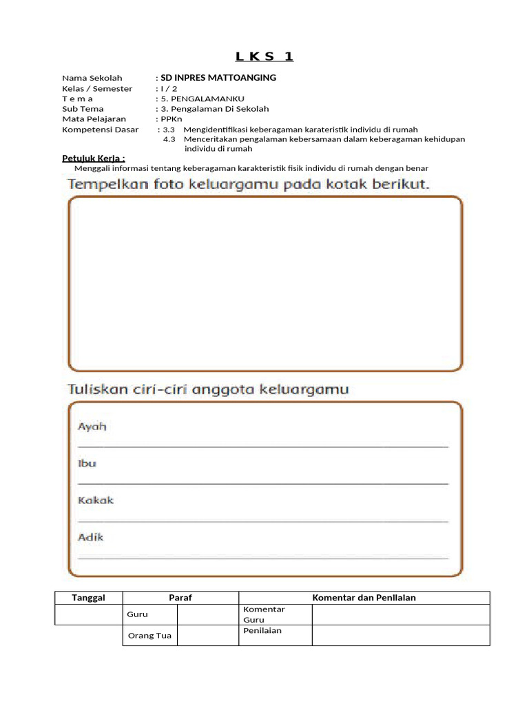 L K S Tema 5 SubTema 3 & 4 | PDF