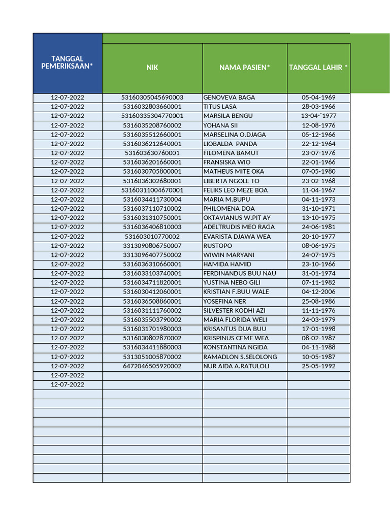 Form-Offline-Posbindu 2022 | PDF