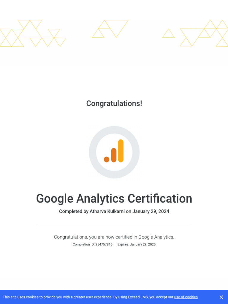 Google Analytics Certificate | PDF