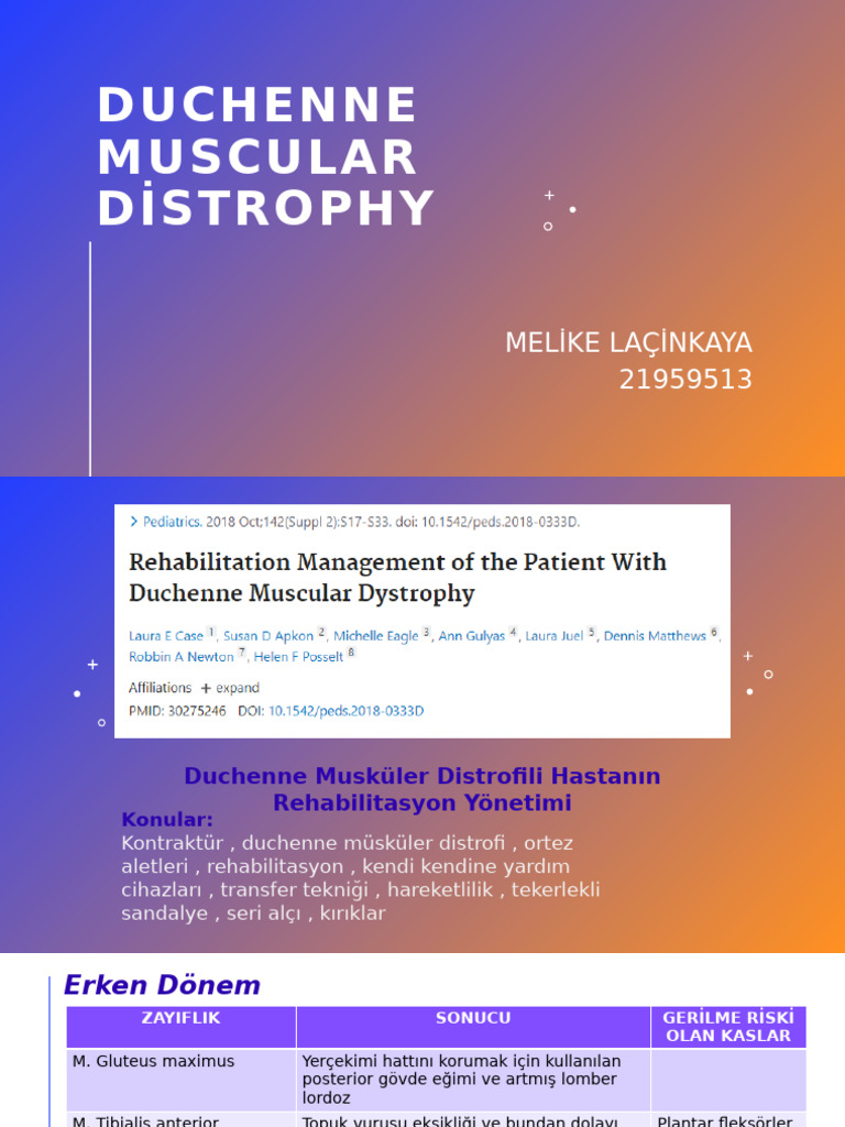 Duchenne Musküler Distrofi Rehabilitasyonu | PDF | Lower Limb Anatomy ...
