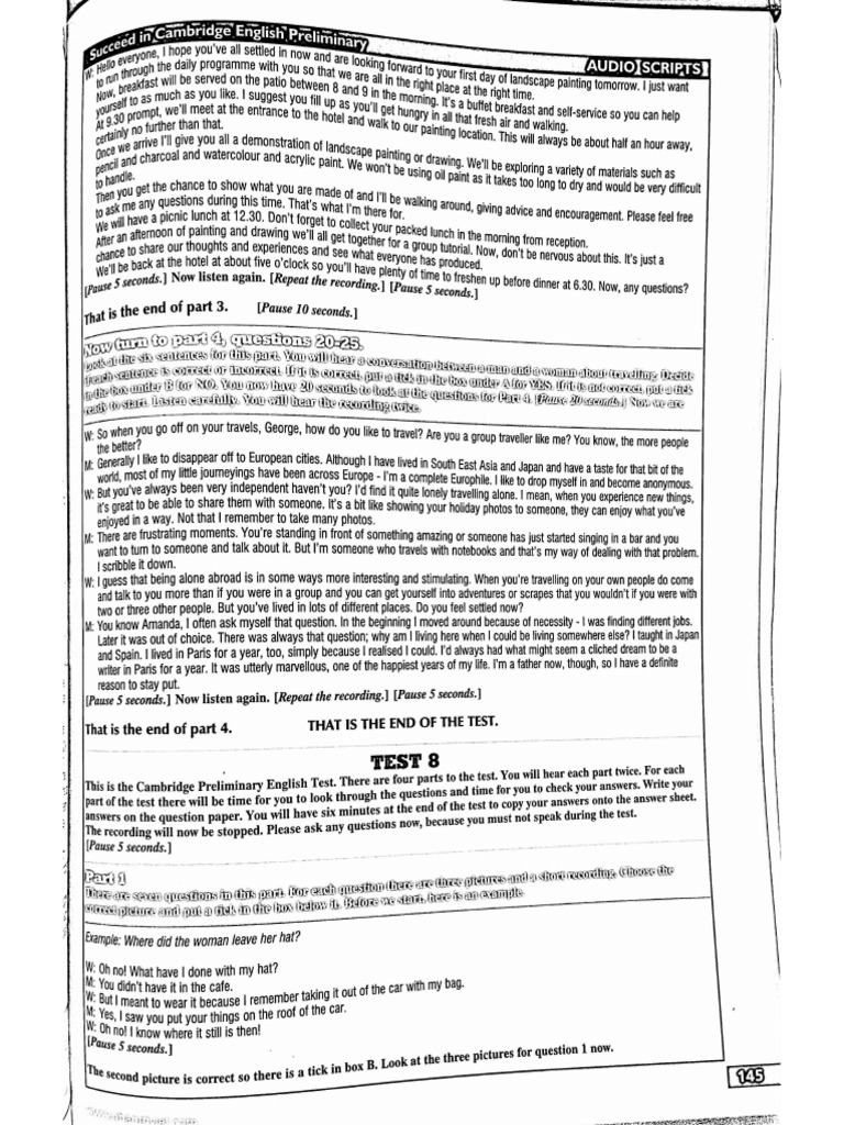 Listening Transcript - Test 8 | PDF