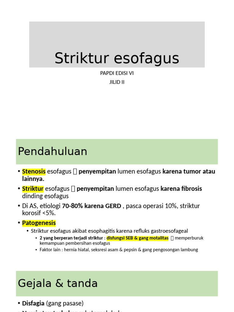 Striktur Esofagus | PDF