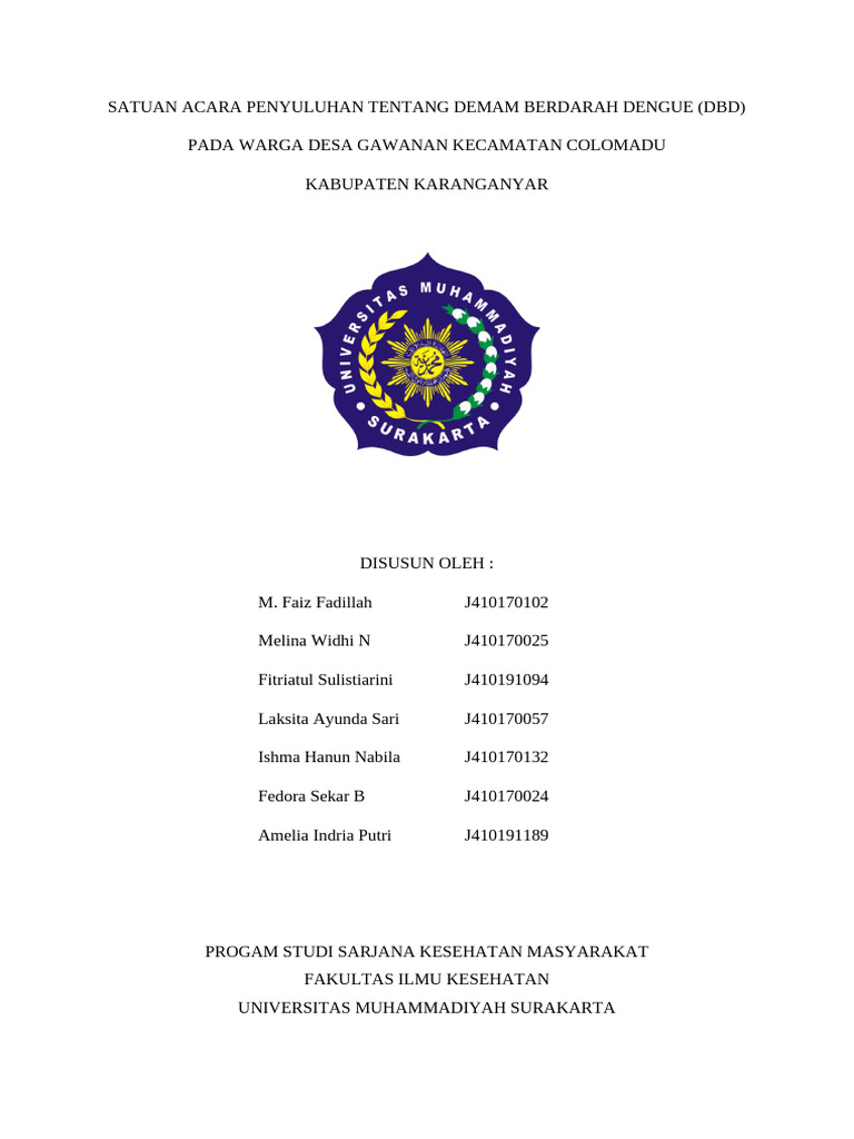 Sap Perilaku DBD | PDF