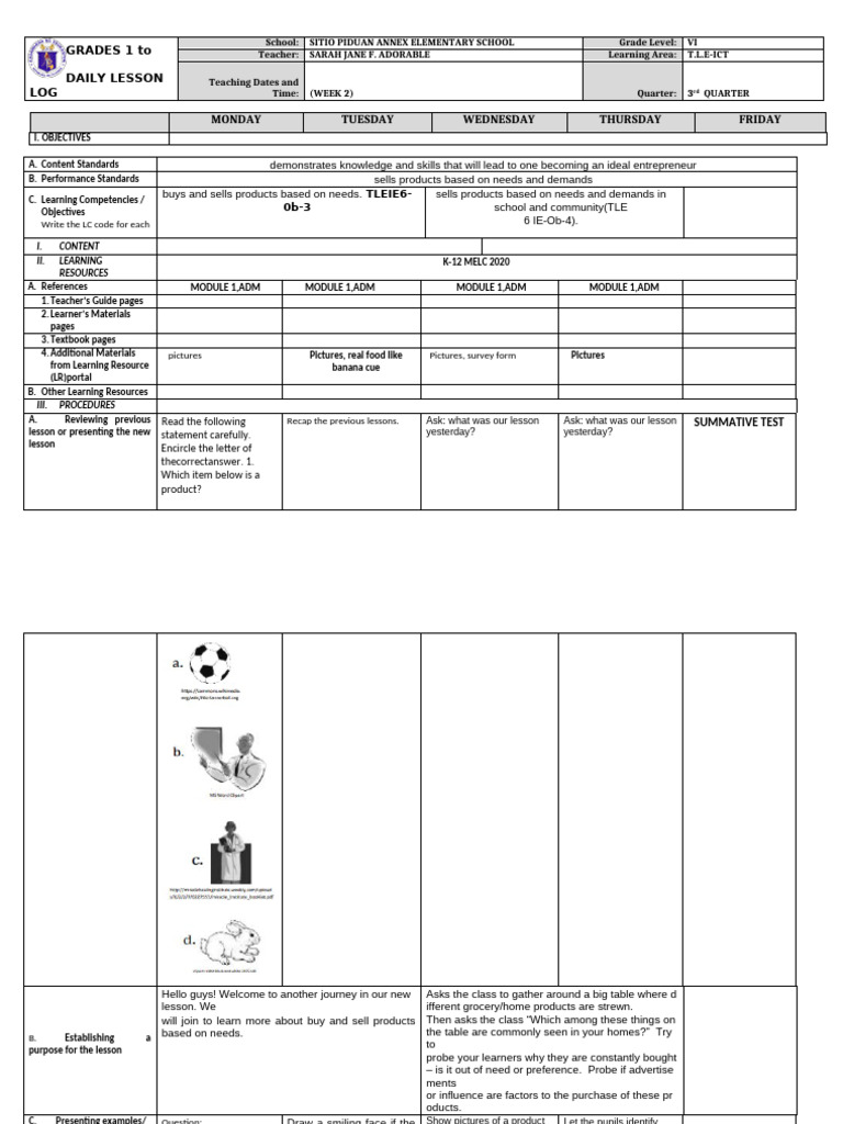 DLL - Tle Ict 6 - Q2 - W2 | PDF