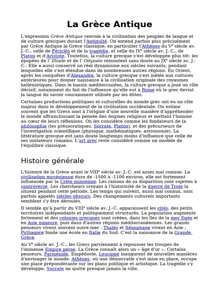 WB La Grèce Antique | PDF