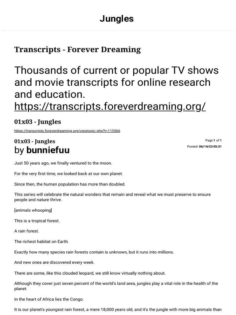 Thousands of Current or Popular TV Shows and Movie Transcripts For ...
