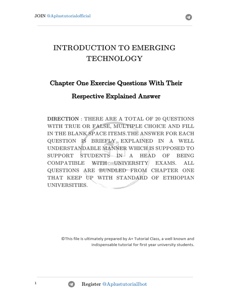 EMERGING TECHNOLOGY | PDF