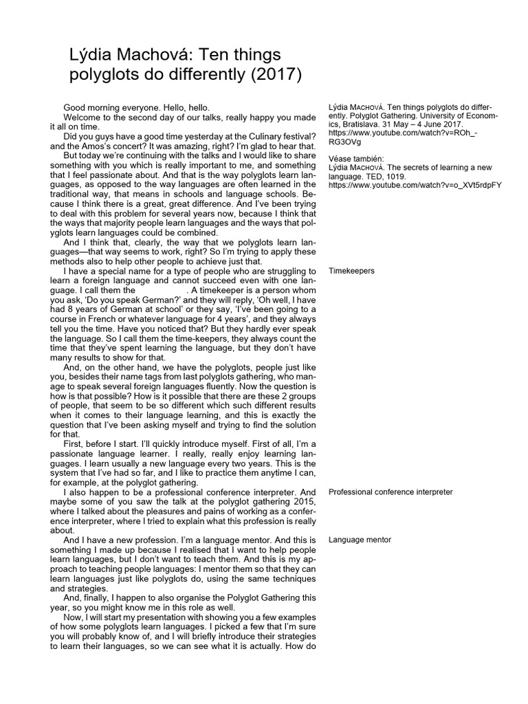 How Polyglots Learn Languages Differently | PDF | Multilingualism ...