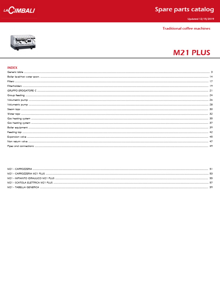 Cimbali Trad m21 m21 Plus en | PDF