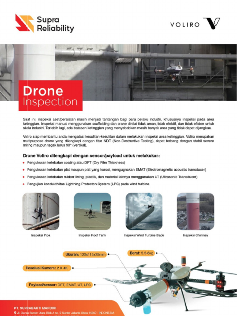 NDT Inspection Drone Voliro - Leaflet | PDF