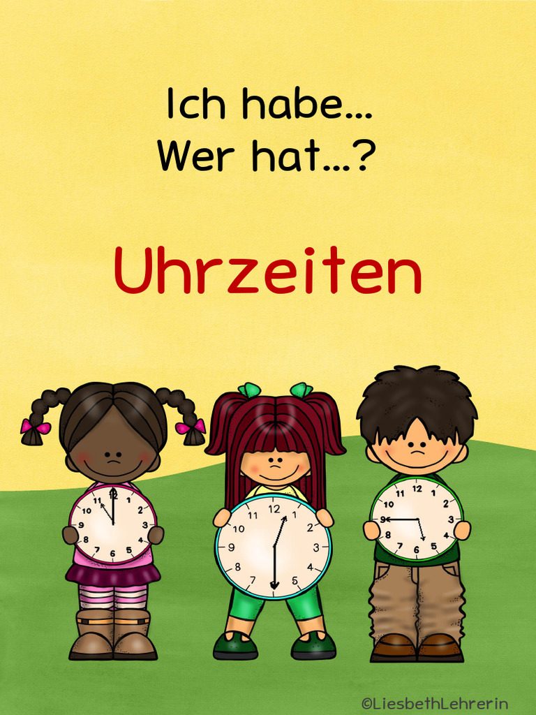 Ich Habe Wer Hat Uhrzeiten | PDF